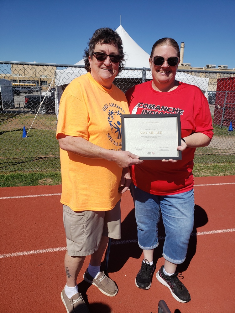 Great plains Special Olympics Coach of the Year | Comanche Public Schools